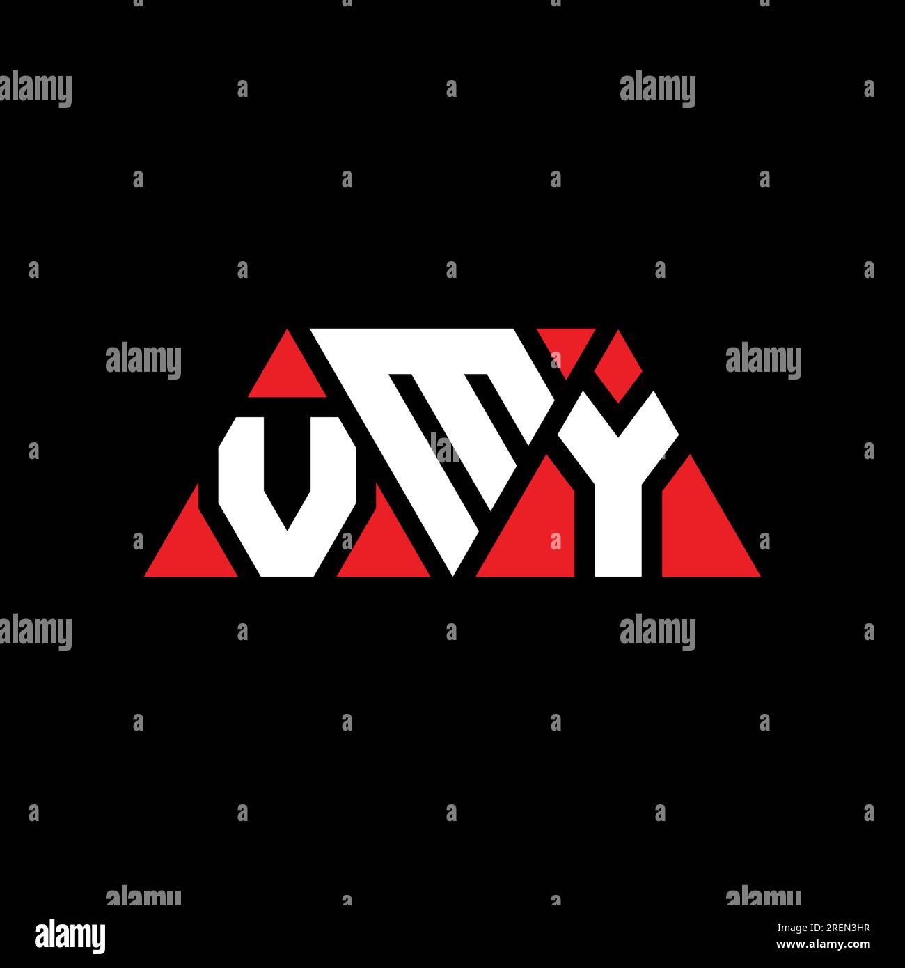 VMY triangle letter logo design with triangle shape. VMY triangle logo ...