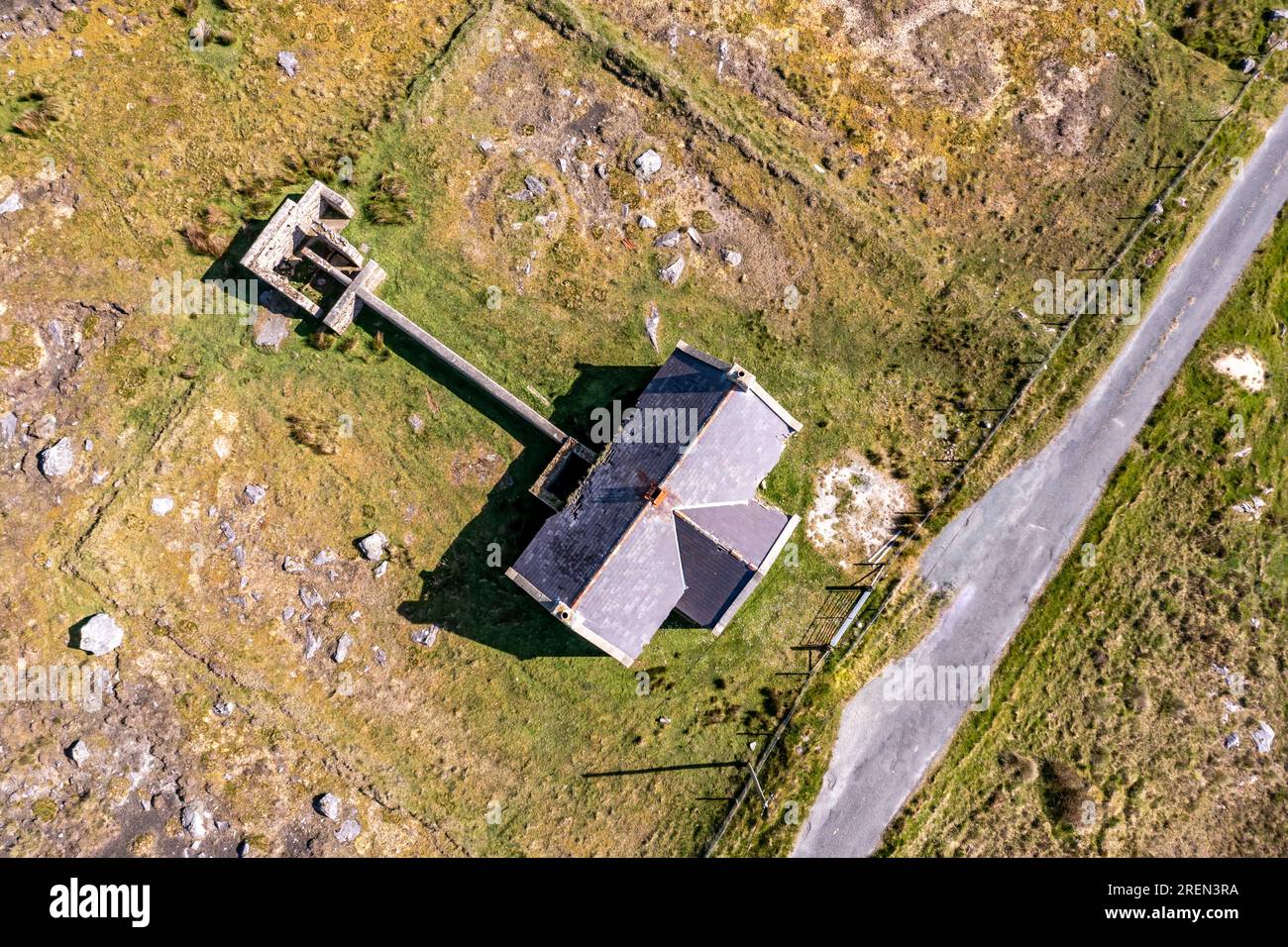 Aerial view of the Thorr National School in Meencorwick by Crolly ...