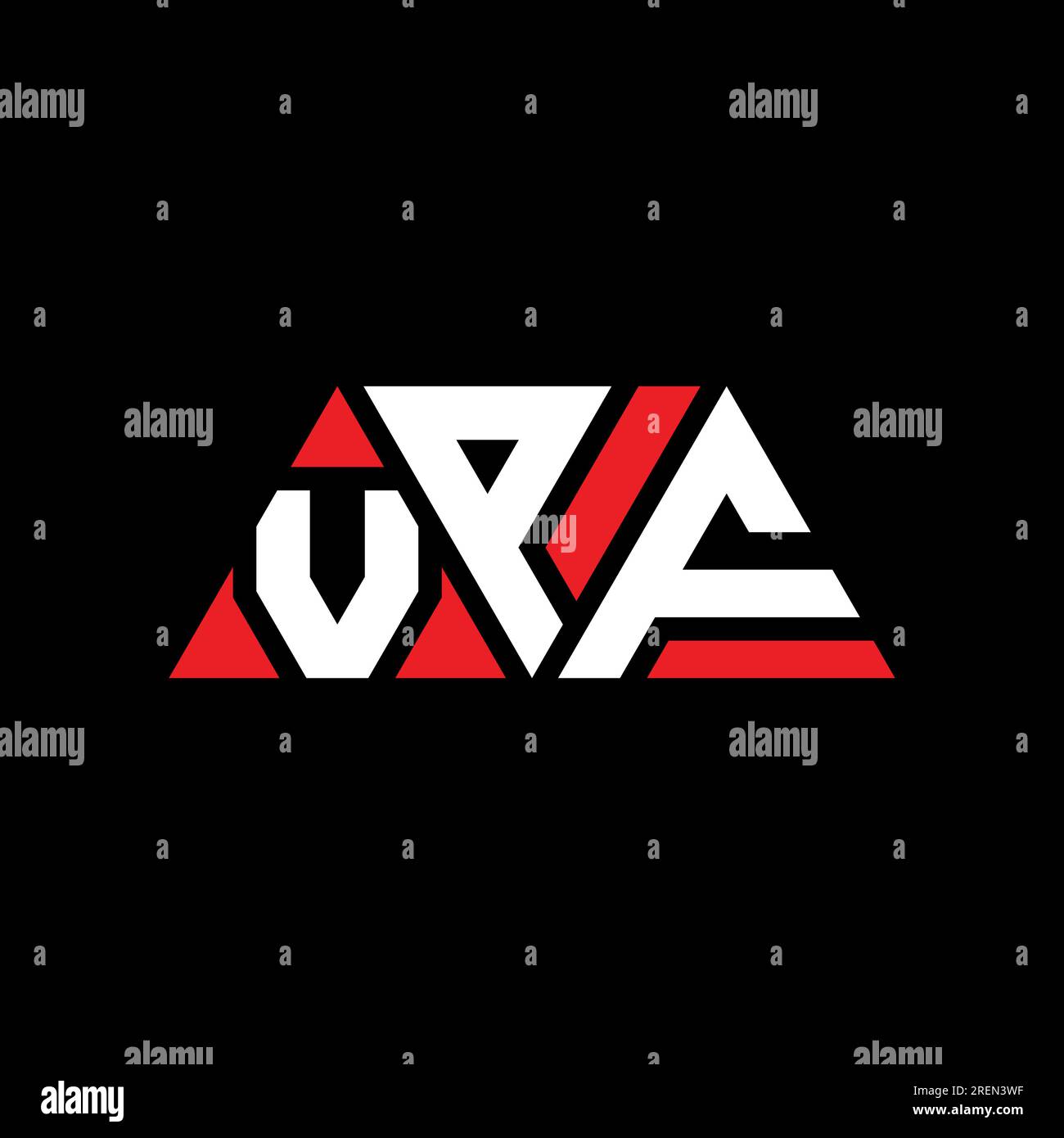 VPF triangle letter logo design with triangle shape. VPF triangle logo ...