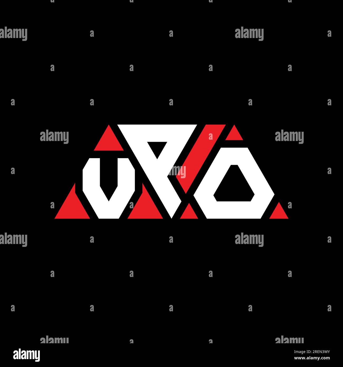 VPO triangle letter logo design with triangle shape. VPO triangle logo ...