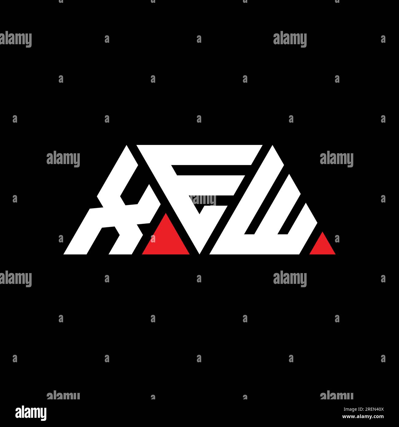 XEW triangle letter logo design with triangle shape. XEW triangle logo ...