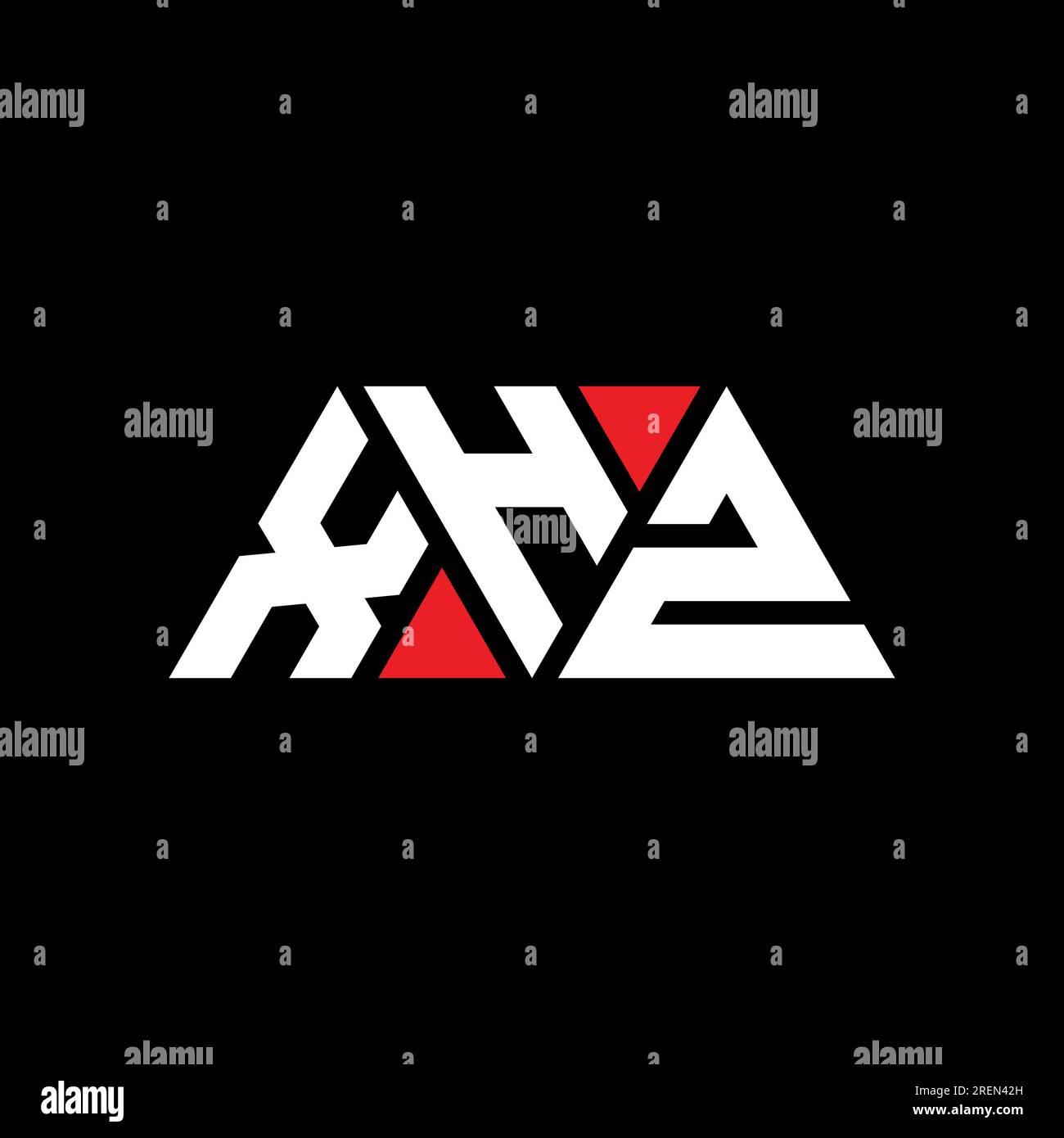 XHZ triangle letter logo design with triangle shape. XHZ triangle logo ...
