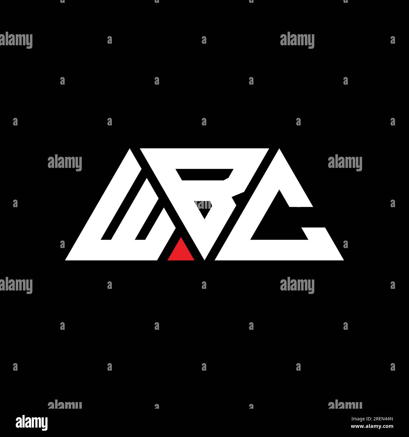 WBC triangle letter logo design with triangle shape. WBC triangle logo design monogram. WBC ...