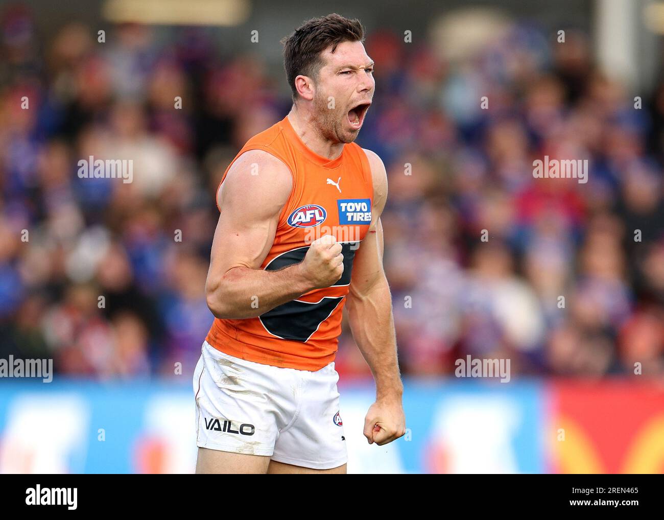 Ballarat, Australia. 29th July, 2023. Toby Greene of the Giants ...