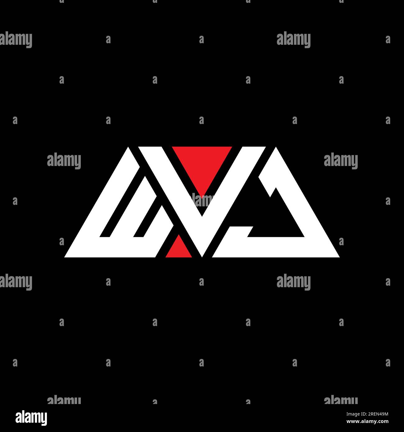WVJ triangle letter logo design with triangle shape. WVJ triangle logo ...