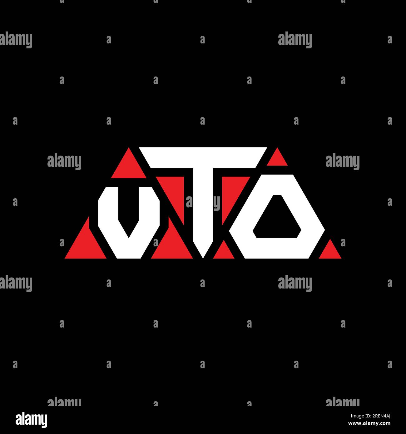 VTO triangle letter logo design with triangle shape. VTO triangle logo ...