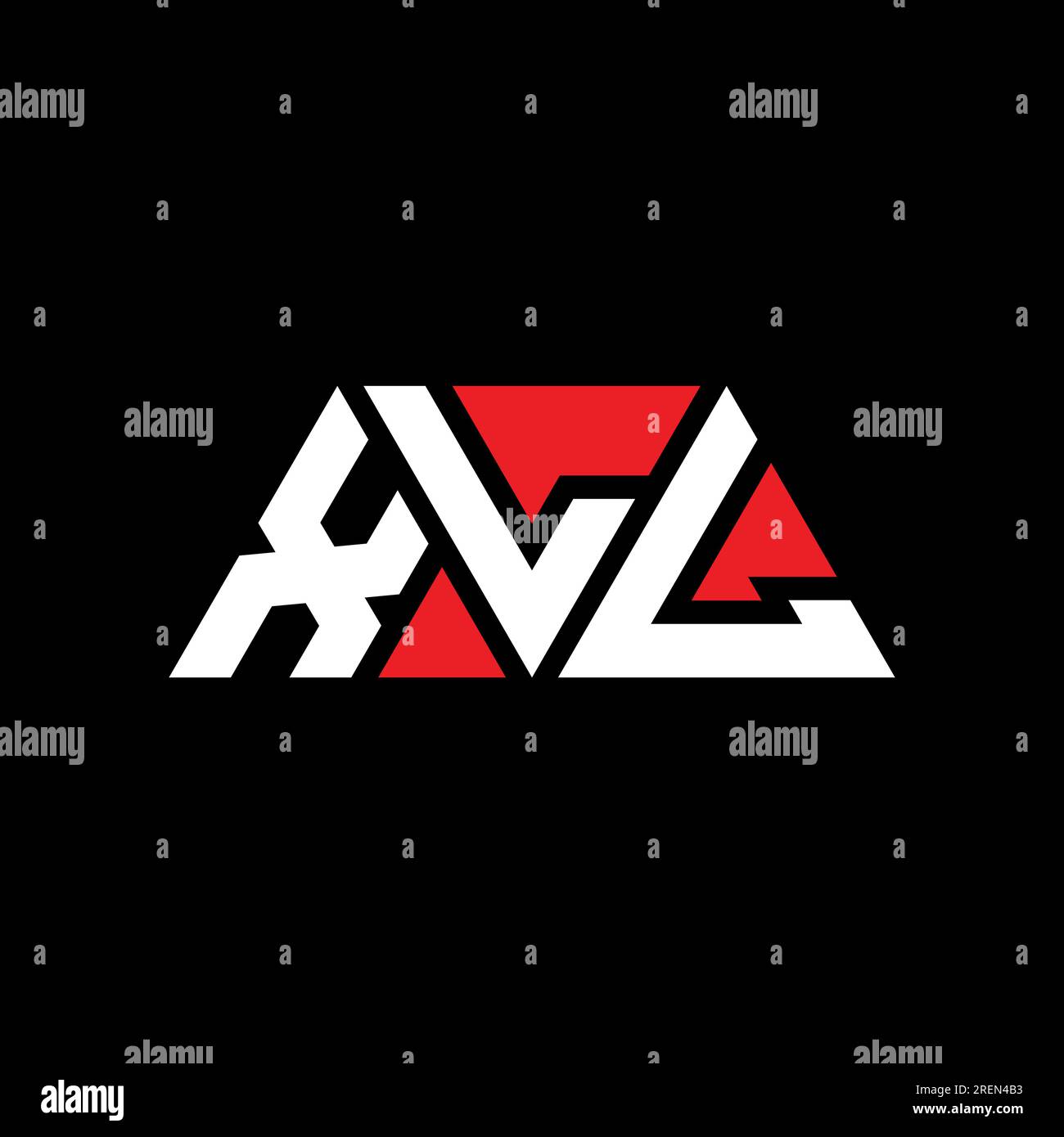 XLL triangle letter logo design with triangle shape. XLL triangle logo ...