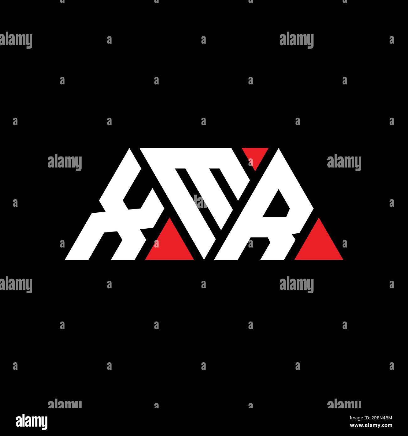 XMR triangle letter logo design with triangle shape. XMR triangle logo ...