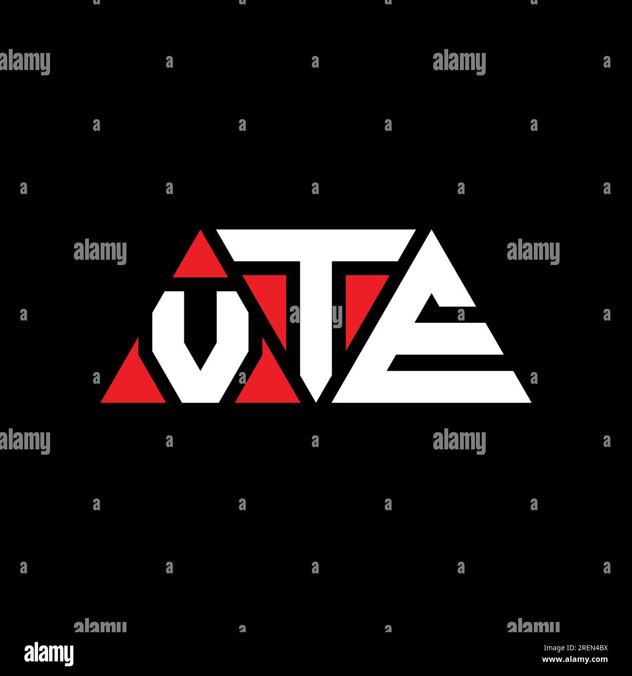 VTE triangle letter logo design with triangle shape. VTE triangle logo ...