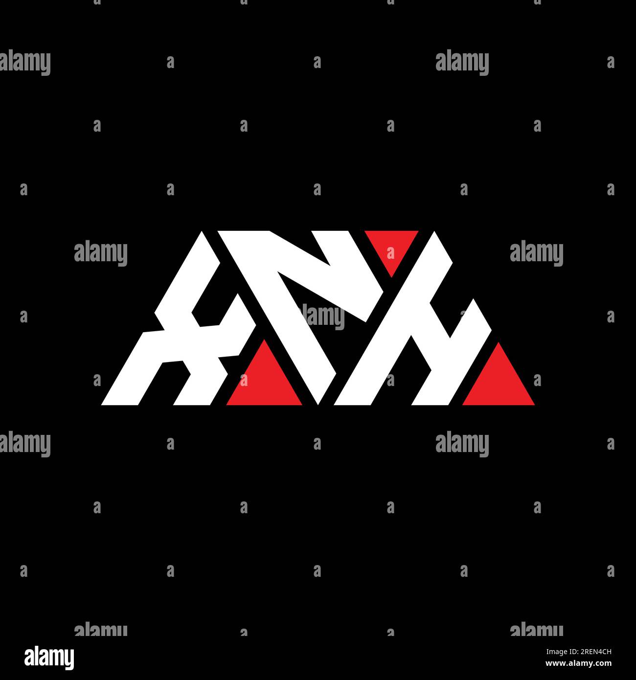XNH triangle letter logo design with triangle shape. XNH triangle logo ...