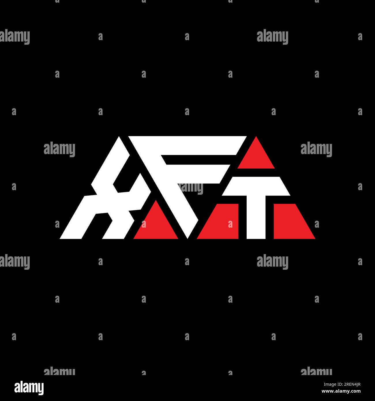 XFT triangle letter logo design with triangle shape. XFT triangle logo ...