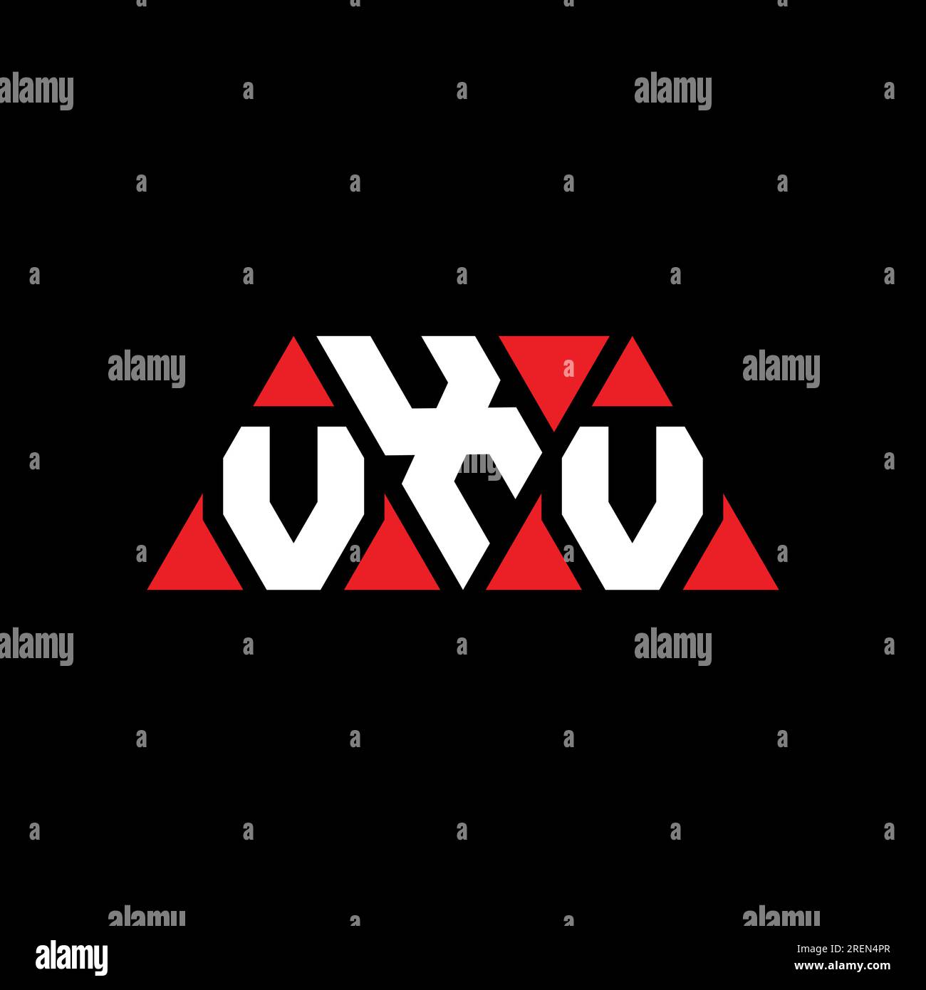 VXV triangle letter logo design with triangle shape. VXV triangle logo ...