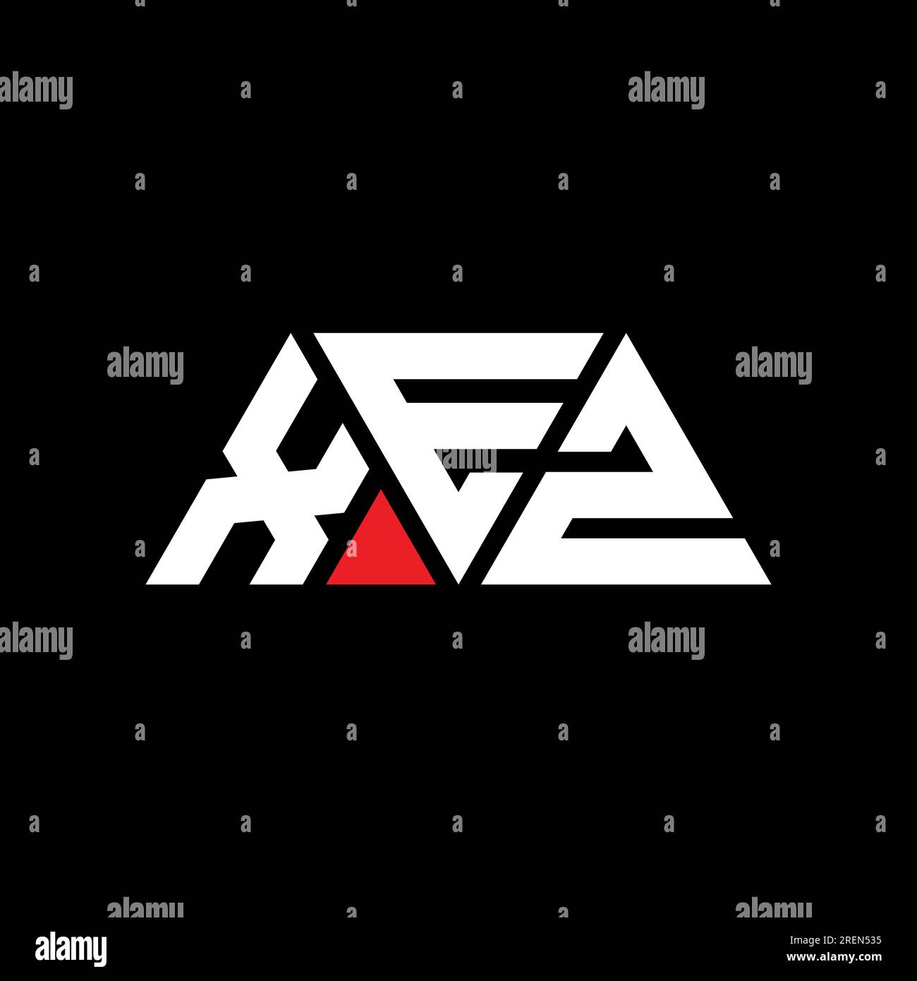 XEZ triangle letter logo design with triangle shape. XEZ triangle logo ...