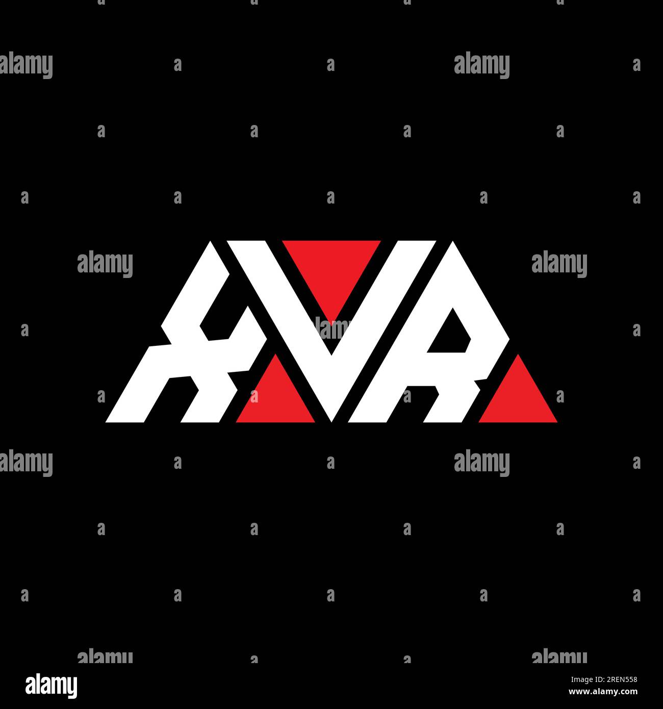 XVR triangle letter logo design with triangle shape. XVR triangle logo ...