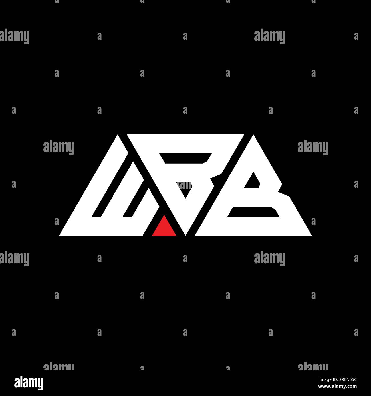 WBB triangle letter logo design with triangle shape. WBB triangle logo ...