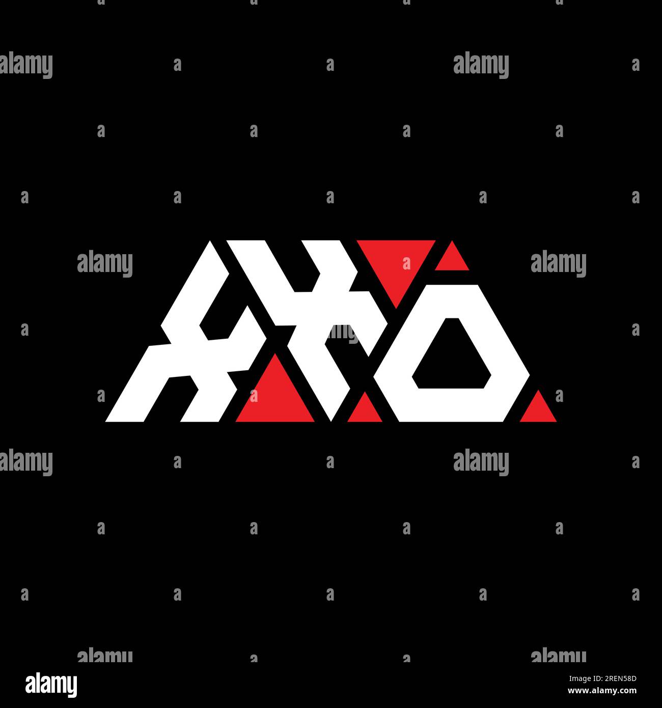 XXO triangle letter logo design with triangle shape. XXO triangle logo ...