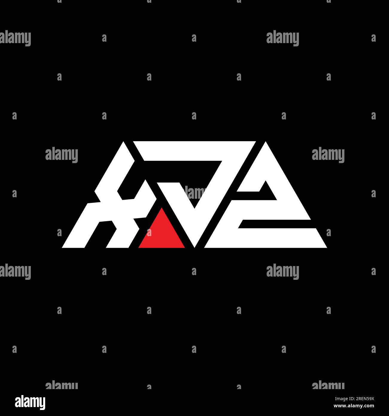 XJZ triangle letter logo design with triangle shape. XJZ triangle logo ...