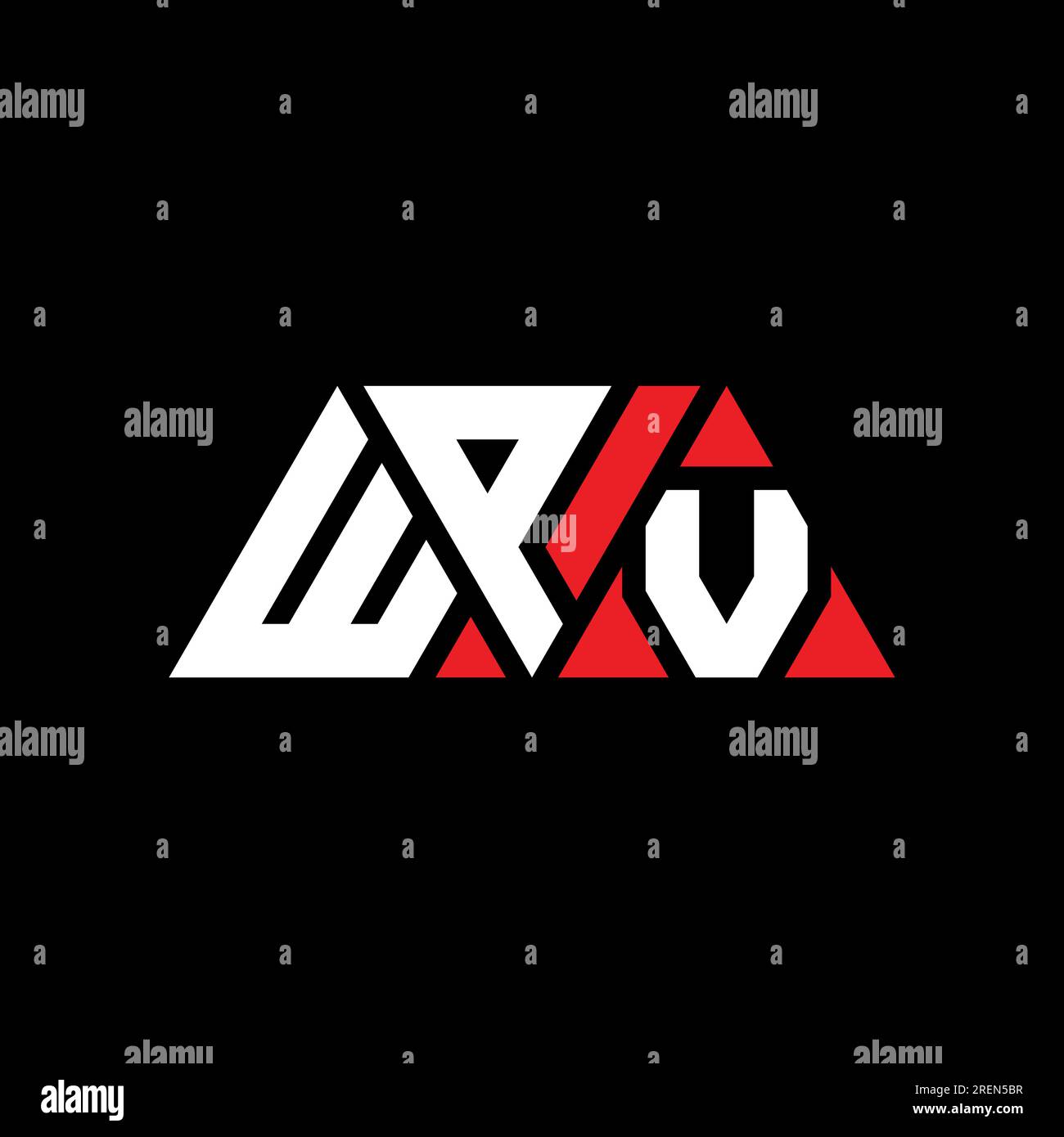 WPV triangle letter logo design with triangle shape. WPV triangle logo ...