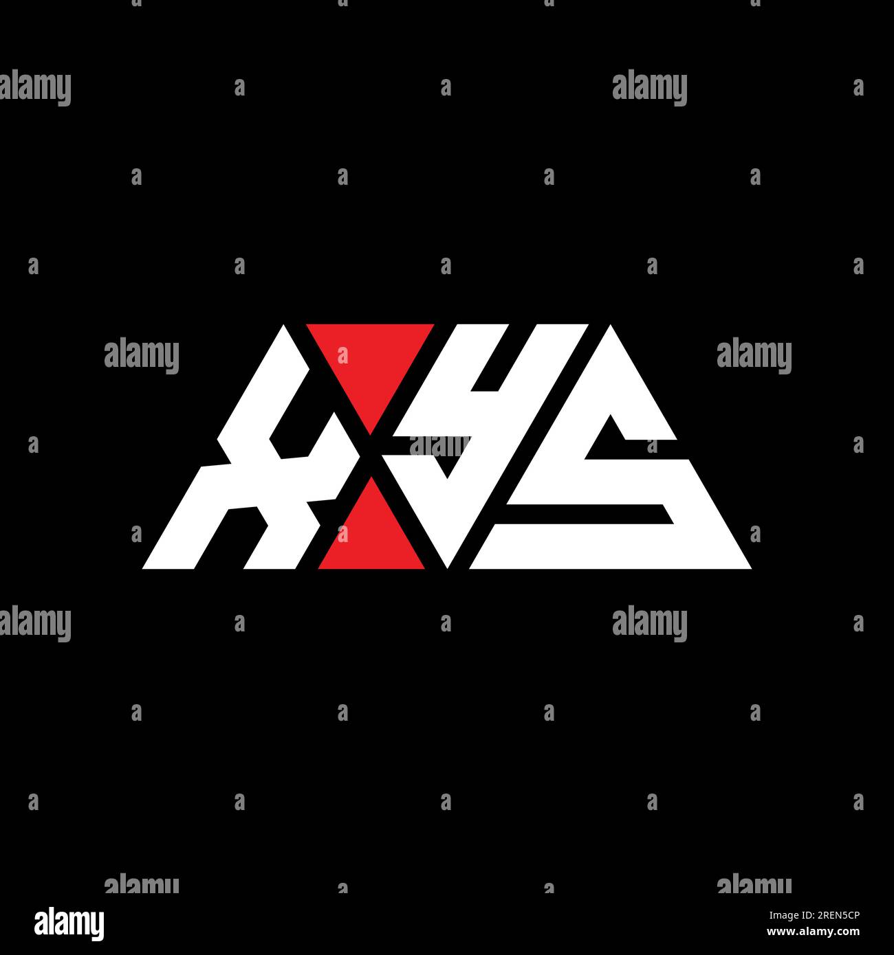XYS triangle letter logo design with triangle shape. XYS triangle logo ...