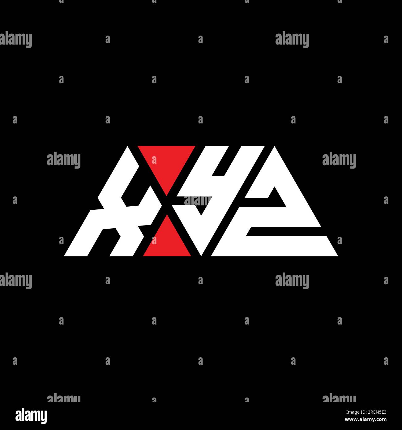 XYZ triangle letter logo design with triangle shape. XYZ triangle logo ...