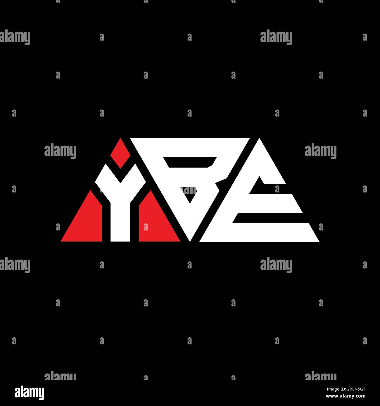 YBE triangle letter logo design with triangle shape. YBE triangle logo ...