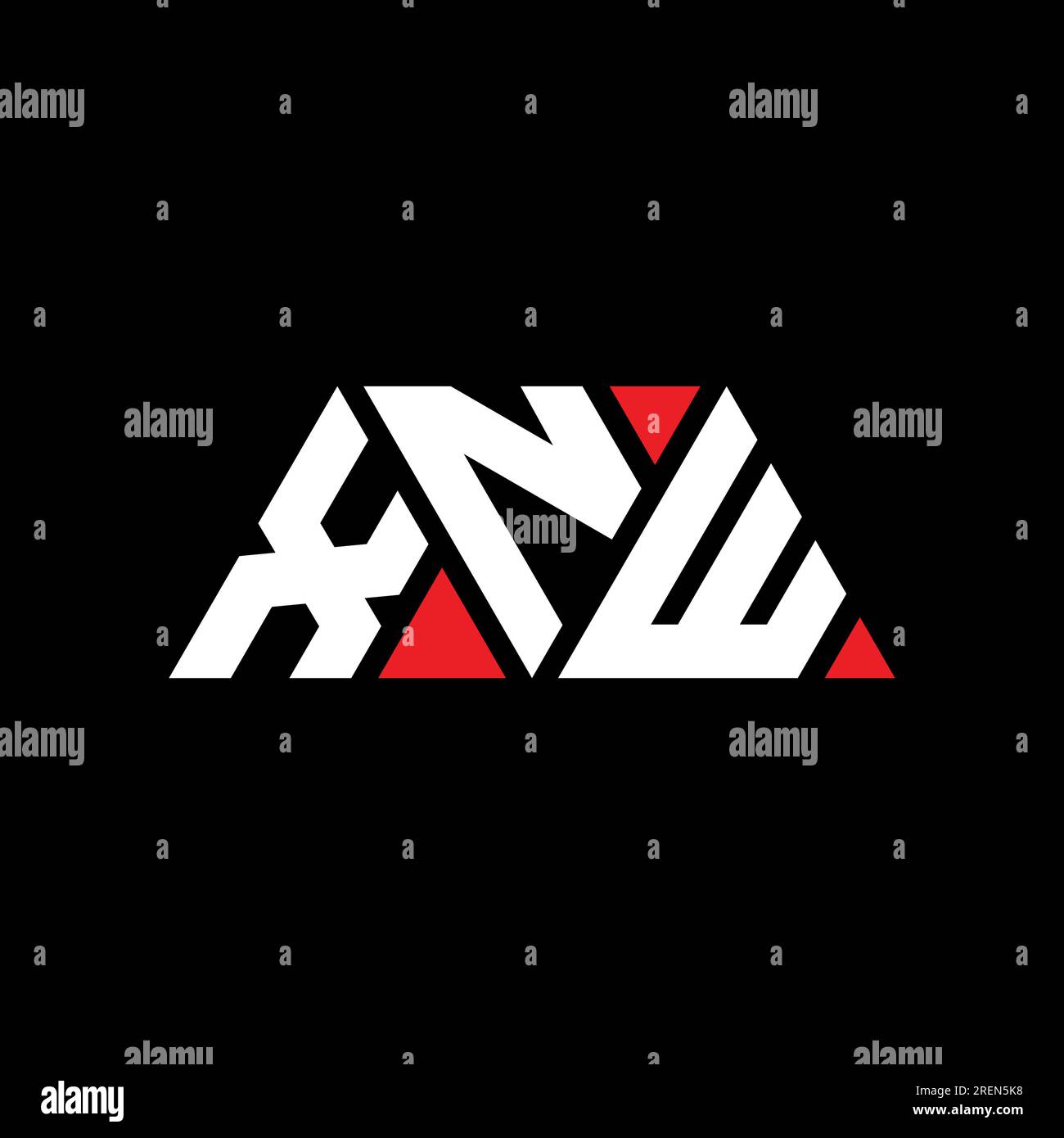 XNW triangle letter logo design with triangle shape. XNW triangle logo ...