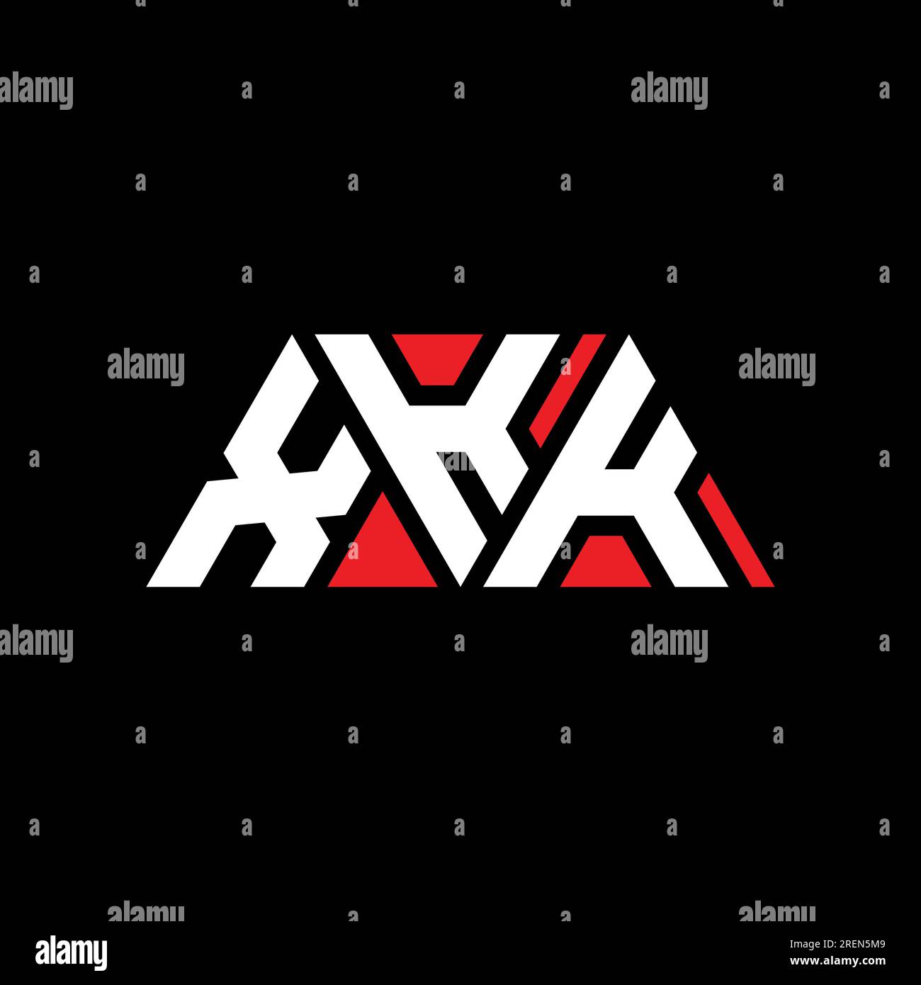 XKK triangle letter logo design with triangle shape. XKK triangle logo ...