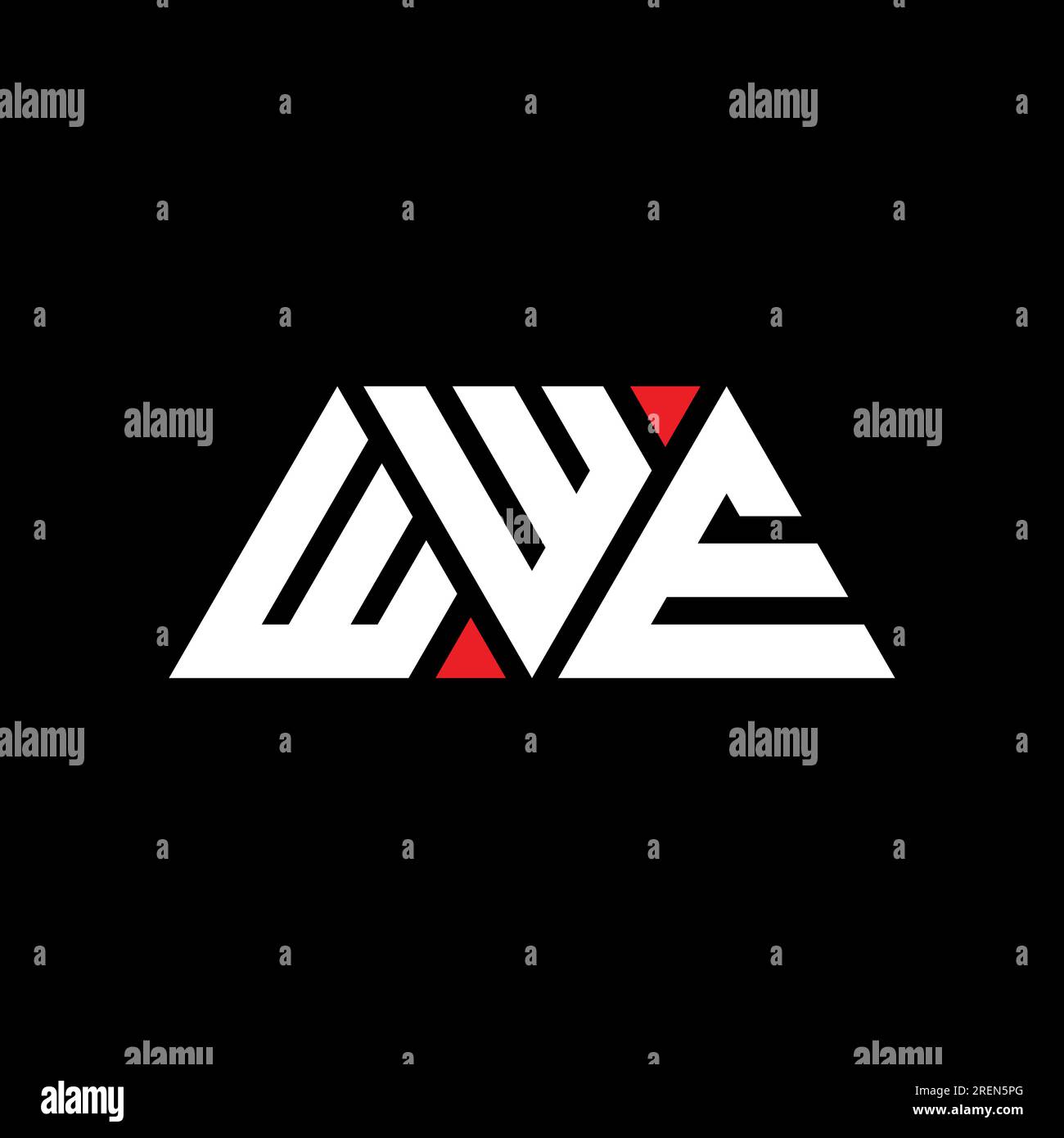 WWE triangle letter logo design with triangle shape. WWE triangle logo ...