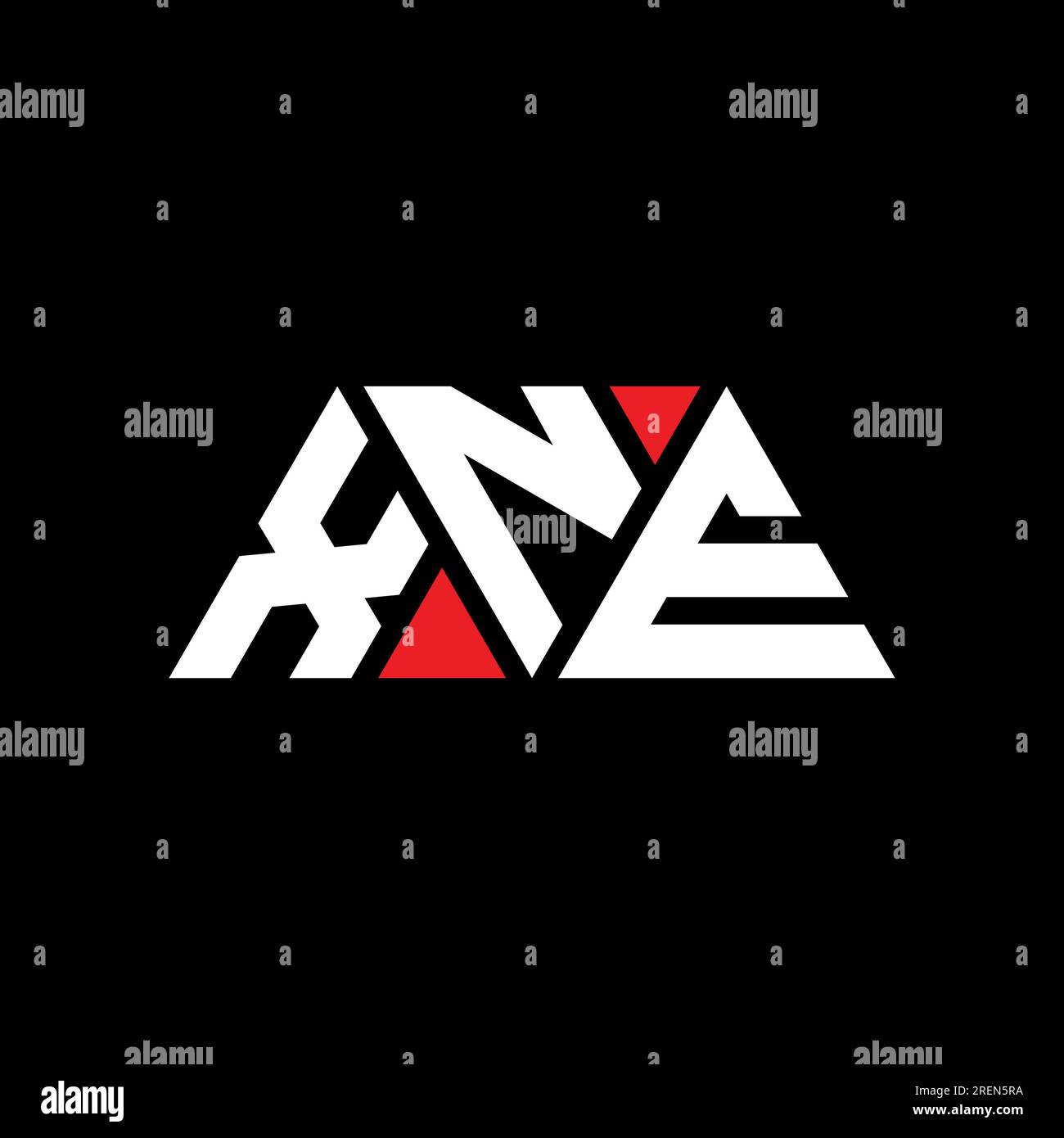 XNE triangle letter logo design with triangle shape. XNE triangle logo ...
