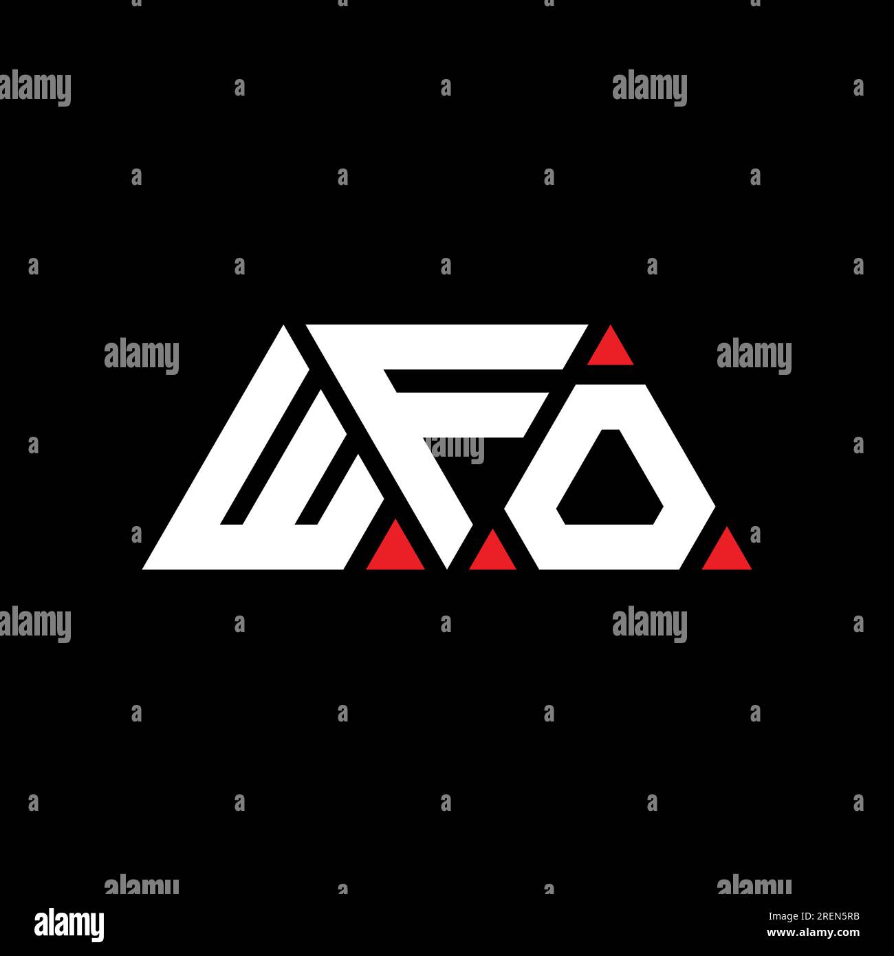 WFO triangle letter logo design with triangle shape. WFO triangle logo ...