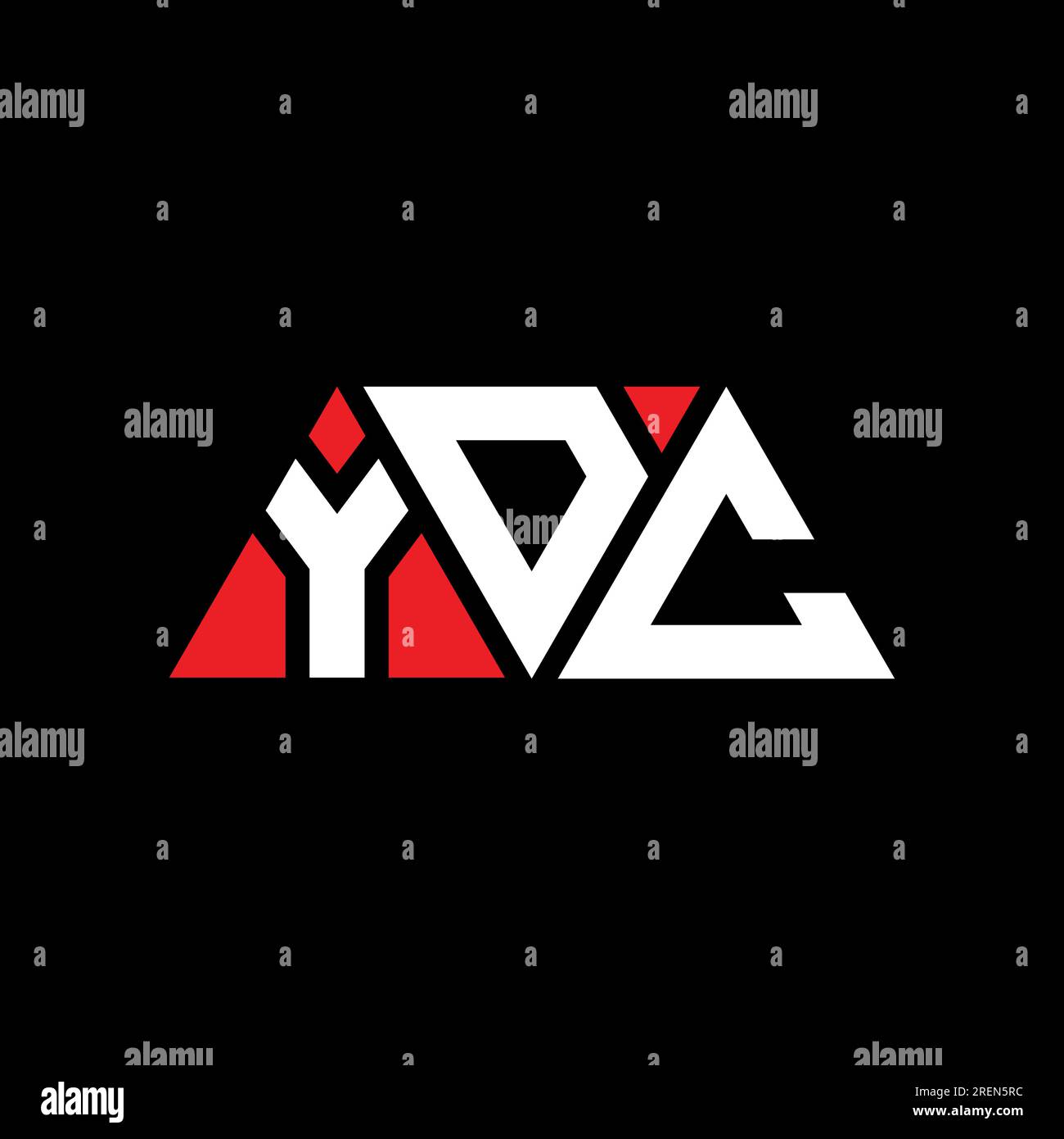 YDC triangle letter logo design with triangle shape. YDC triangle logo design monogram. YDC ...