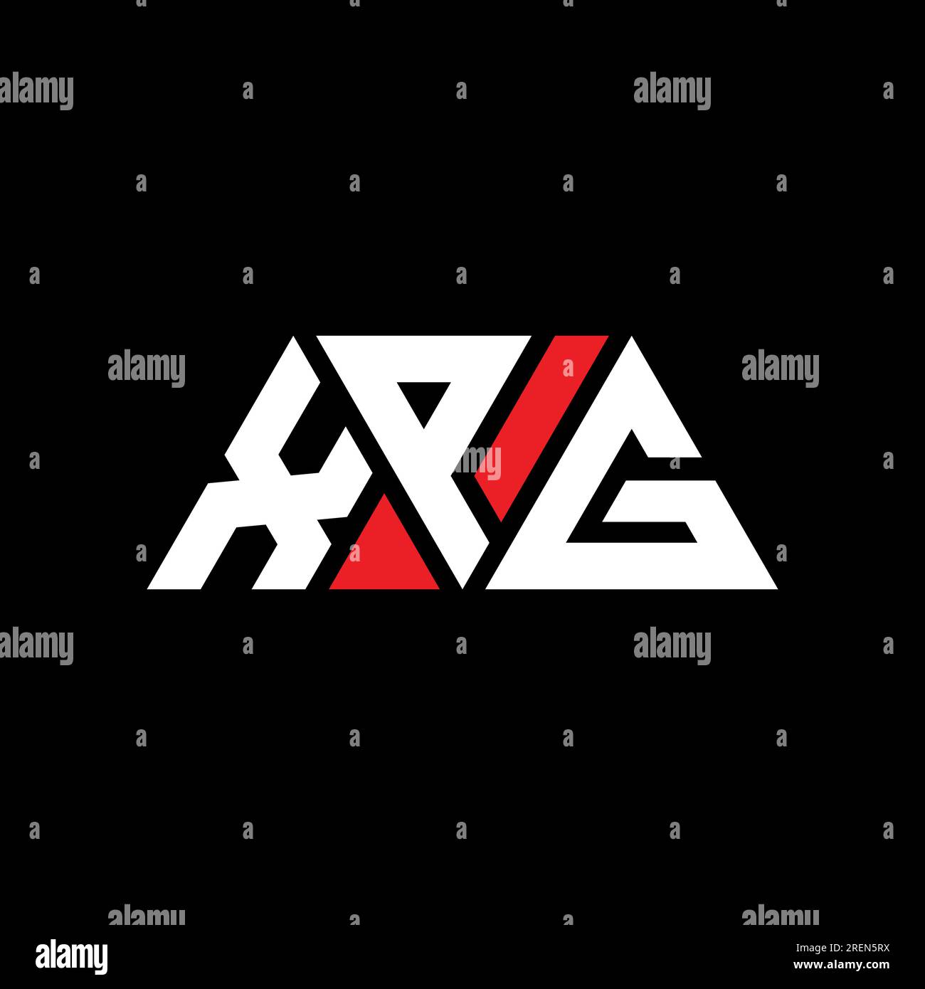 XPG triangle letter logo design with triangle shape. XPG triangle logo ...