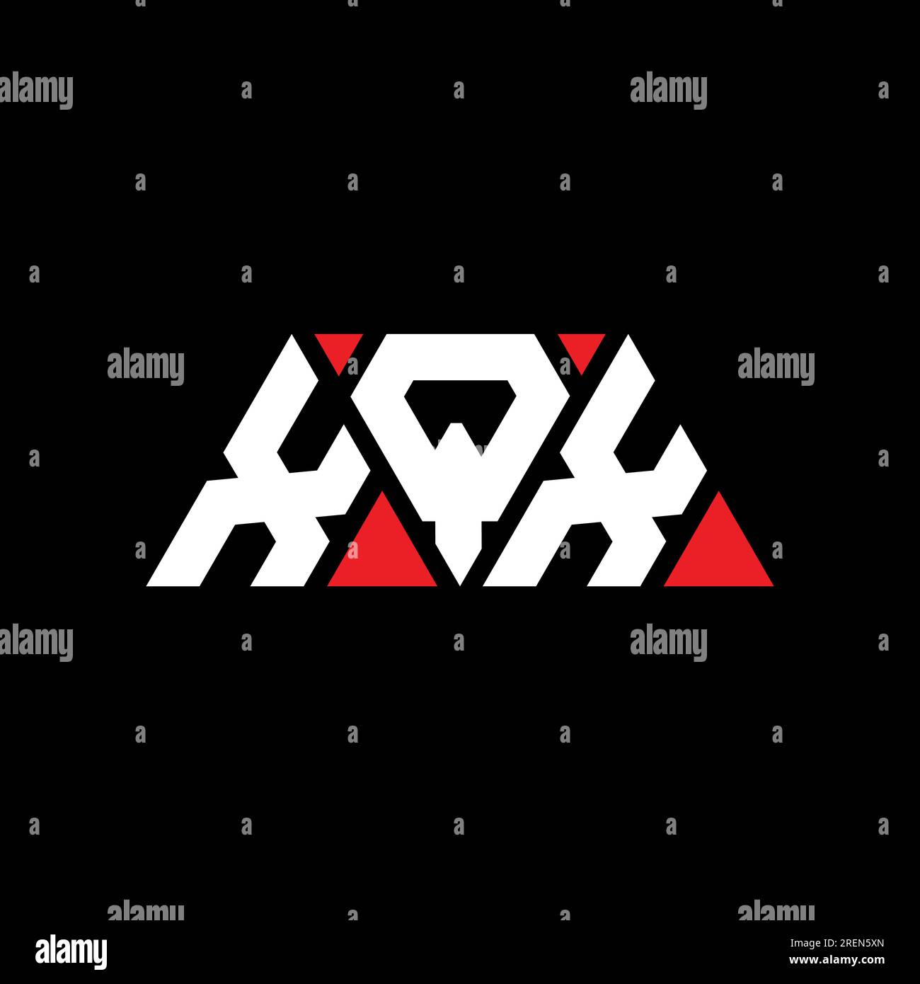 XQX triangle letter logo design with triangle shape. XQX triangle logo ...
