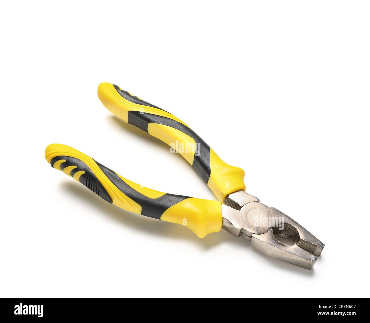Yellow pliers isolated on white background Stock Photo - Alamy