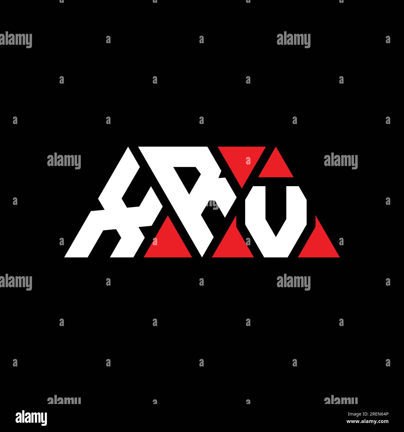 XRV triangle letter logo design with triangle shape. XRV triangle logo design monogram. XRV ...