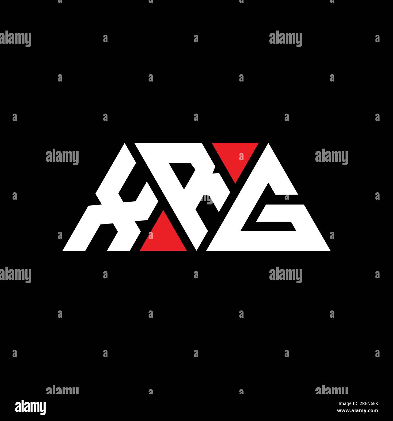 XRG triangle letter logo design with triangle shape. XRG triangle logo ...