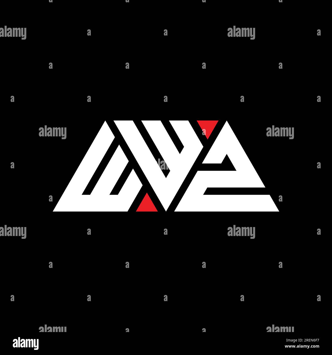 WWZ triangle letter logo design with triangle shape. WWZ triangle logo ...
