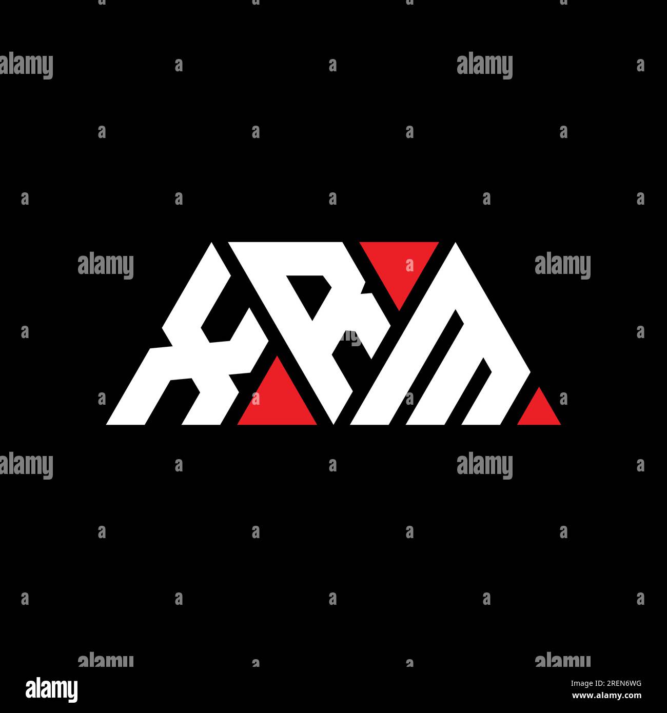 XRM triangle letter logo design with triangle shape. XRM triangle logo ...