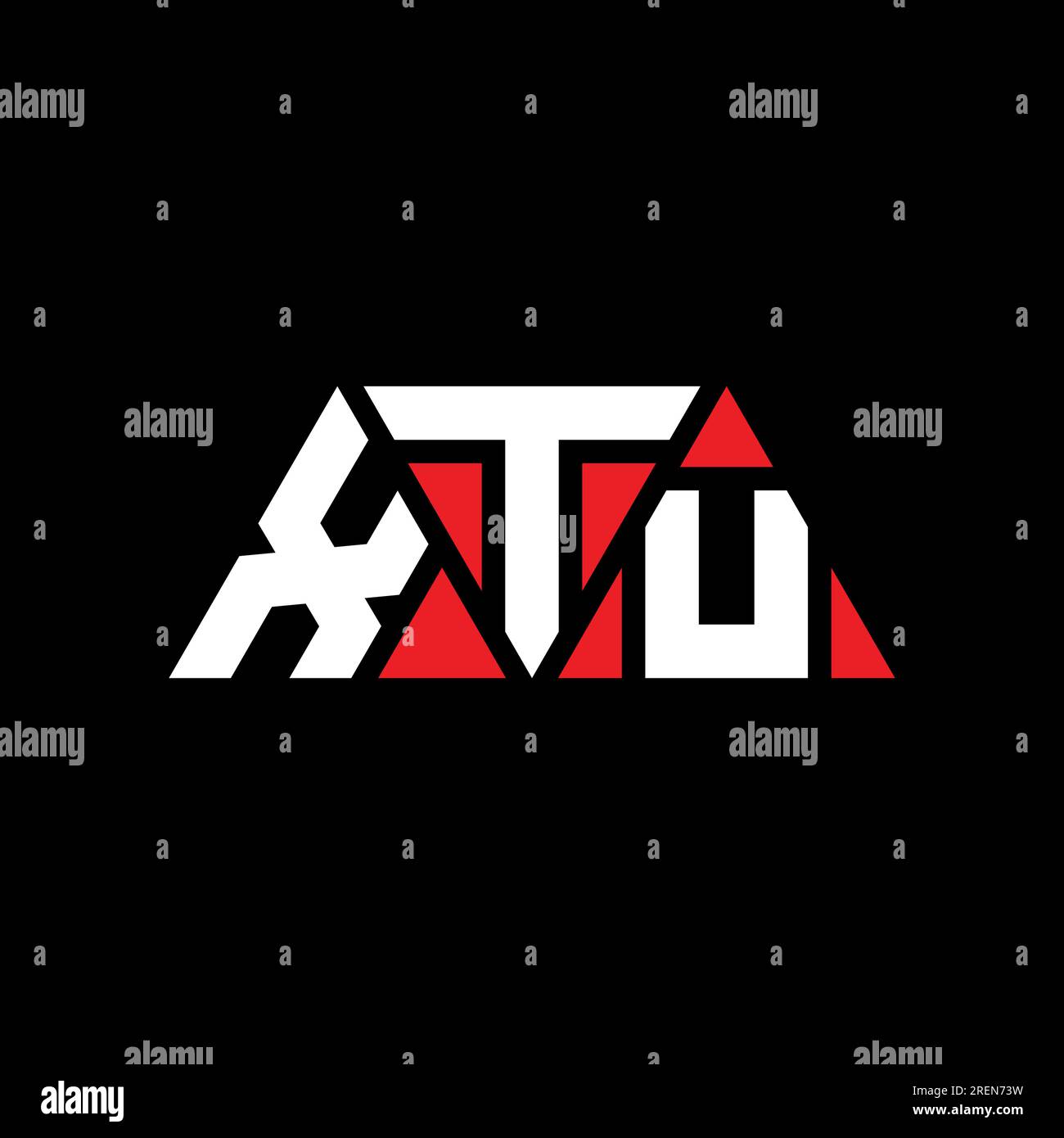 XTU triangle letter logo design with triangle shape. XTU triangle logo ...