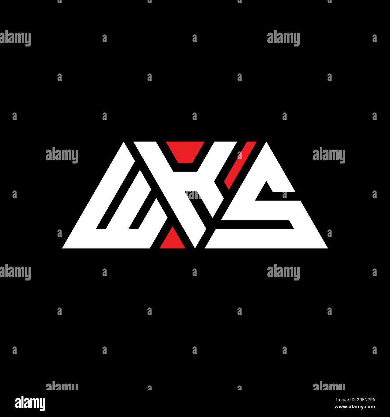 WKS triangle letter logo design with triangle shape. WKS triangle logo ...