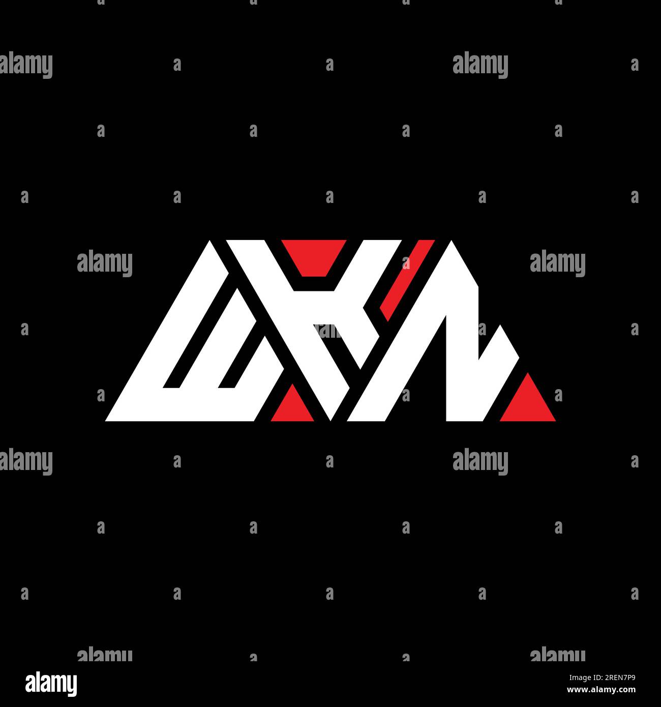 WKN triangle letter logo design with triangle shape. WKN triangle logo ...