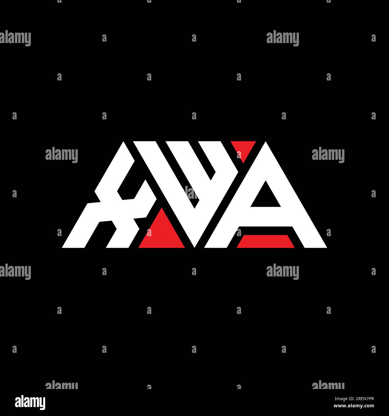 XWA triangle letter logo design with triangle shape. XWA triangle logo ...