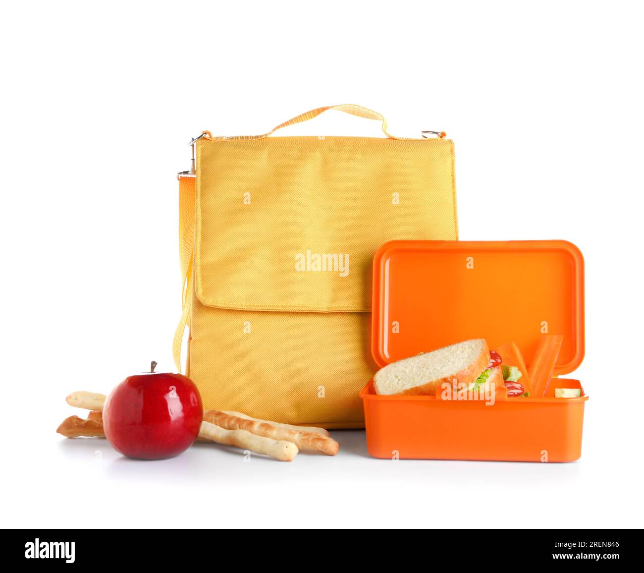 Backpack school lunchbox on Cut Out Stock Images & Pictures - Alamy