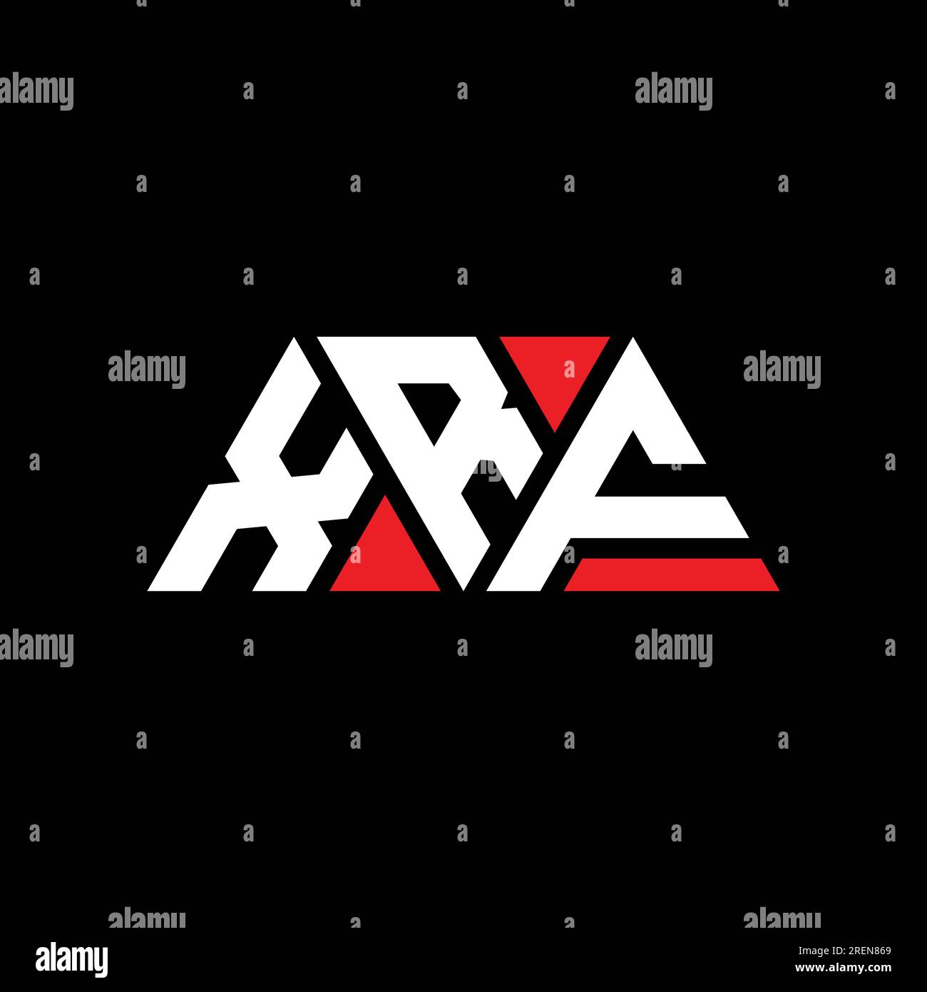 XRF triangle letter logo design with triangle shape. XRF triangle logo ...