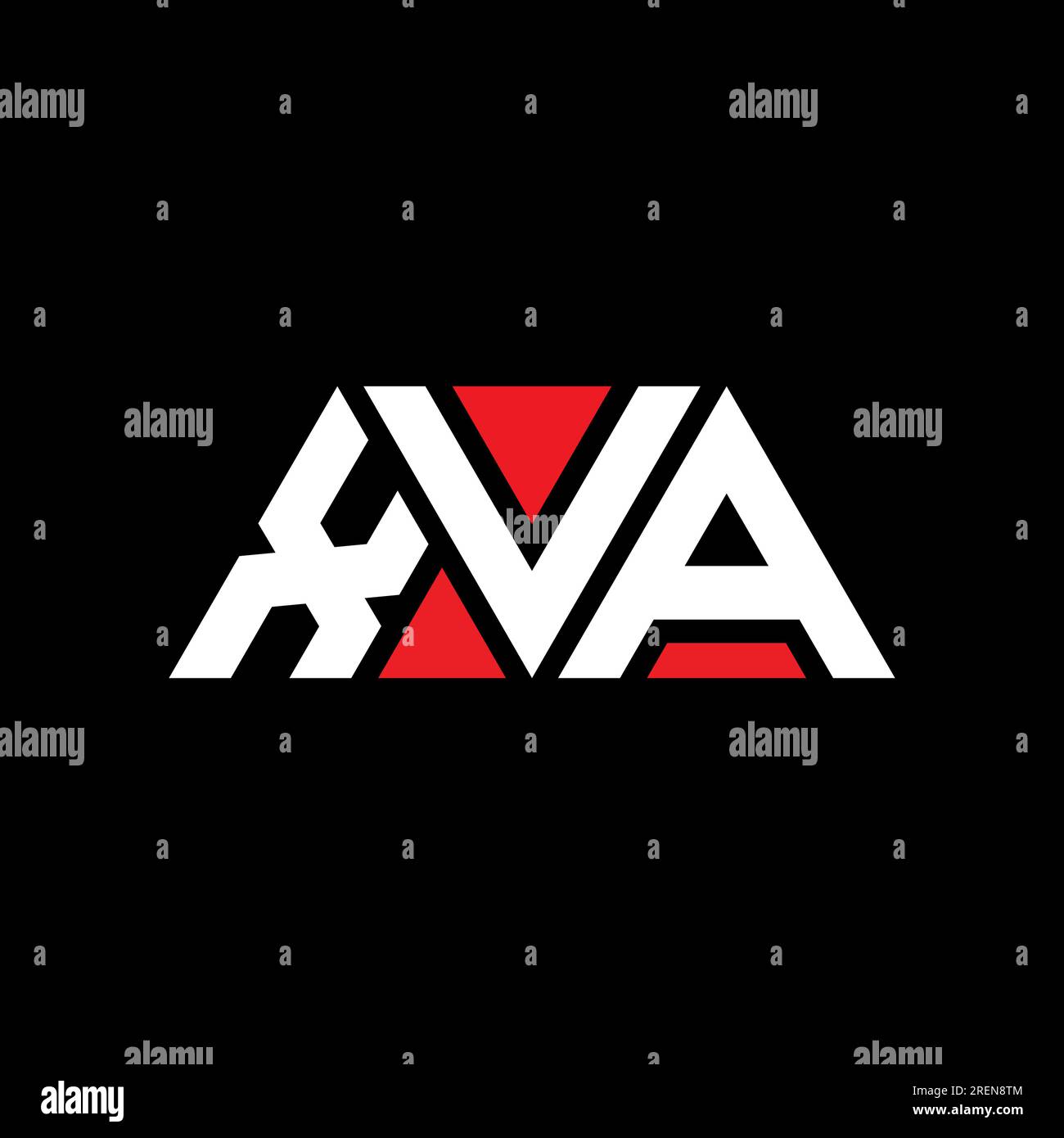 XVA triangle letter logo design with triangle shape. XVA triangle logo ...