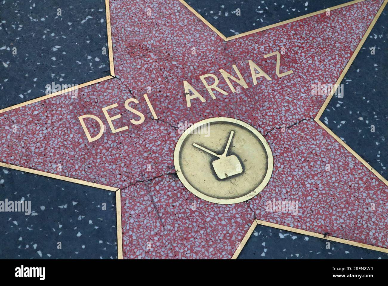 Hollywood, California: Star of DESI ARNAZ on Hollywood Walk of Fame, Hollywood Boulevard Stock ...
