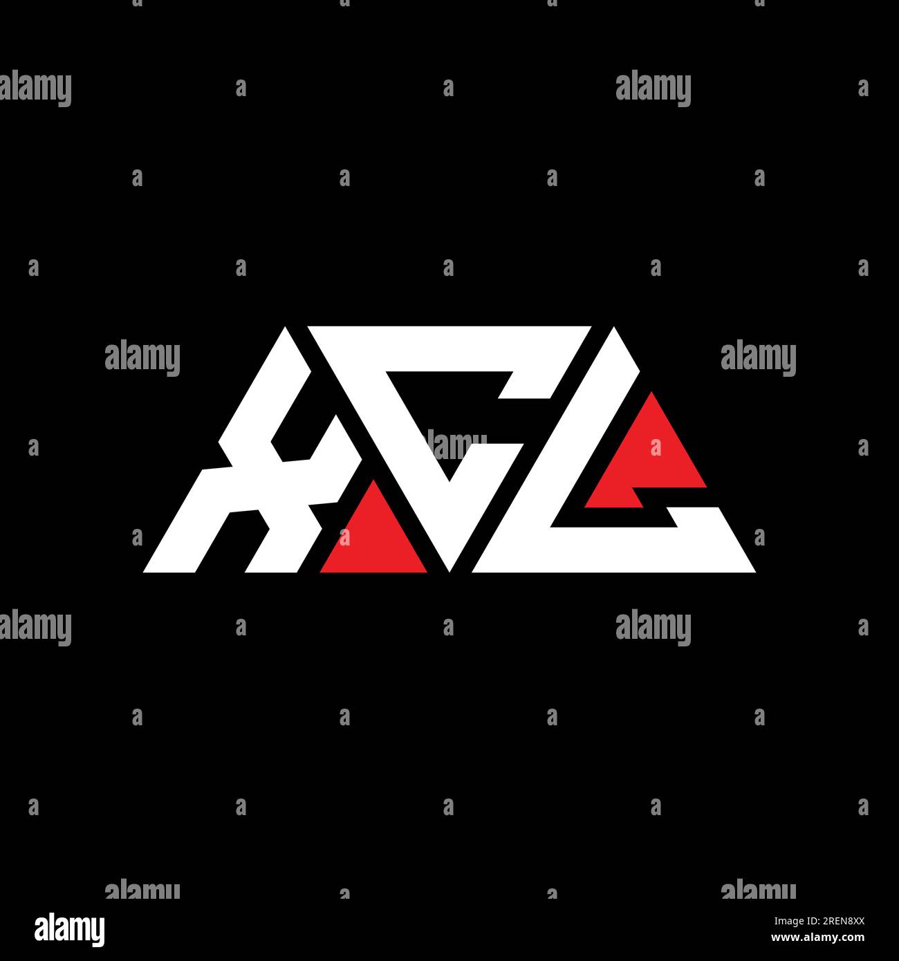 XCL triangle letter logo design with triangle shape. XCL triangle logo ...