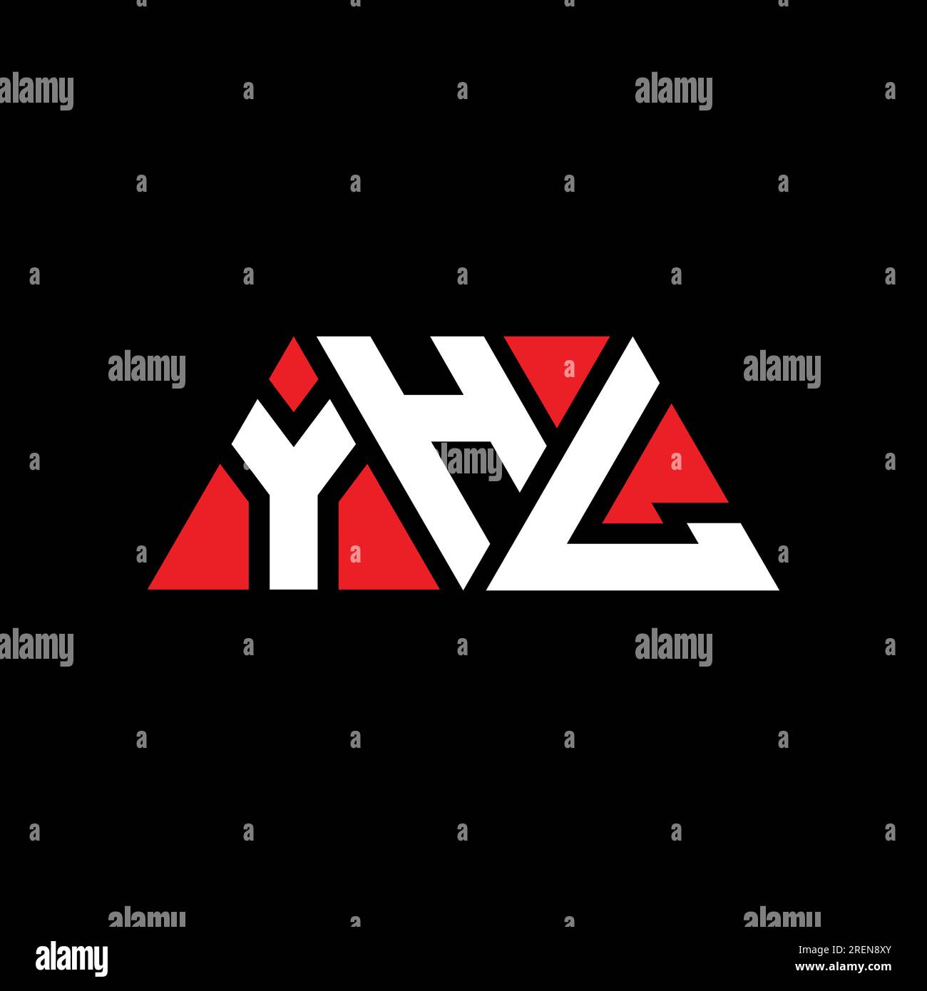 YHL triangle letter logo design with triangle shape. YHL triangle logo ...