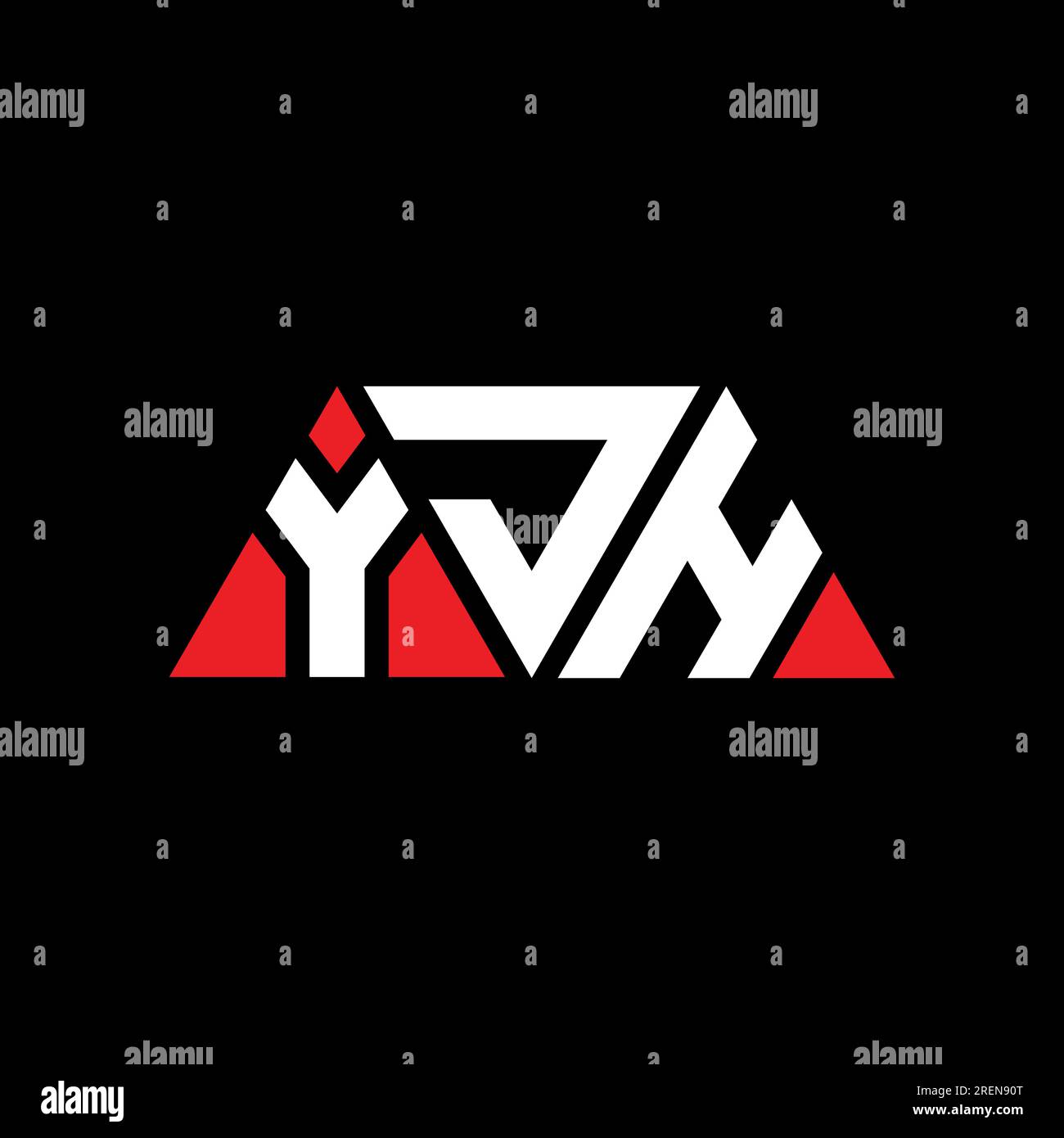 YJH triangle letter logo design with triangle shape. YJH triangle logo ...