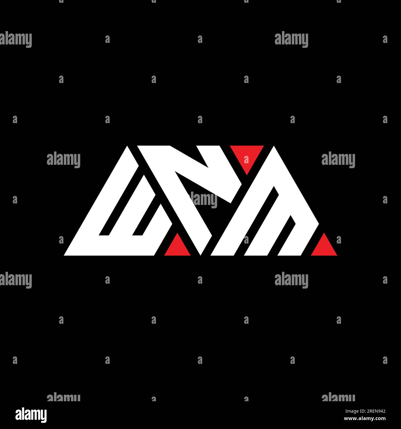 WNM triangle letter logo design with triangle shape. WNM triangle logo ...
